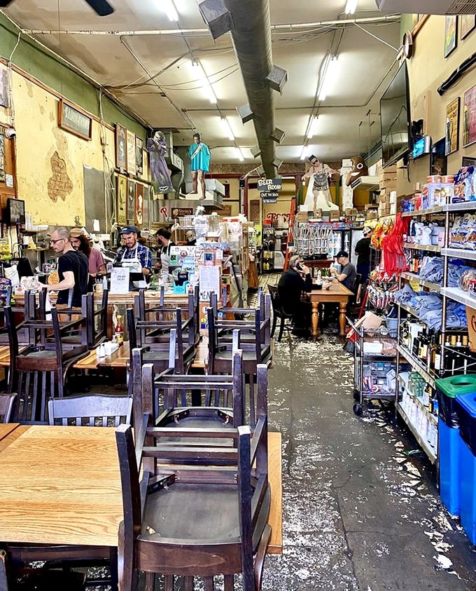 Inside Stein's, organized chaos reigns supreme. The bread crumbs on the floor aren't a mistake&mdash;they're a badge of honor for a place that takes sandwiches seriously.