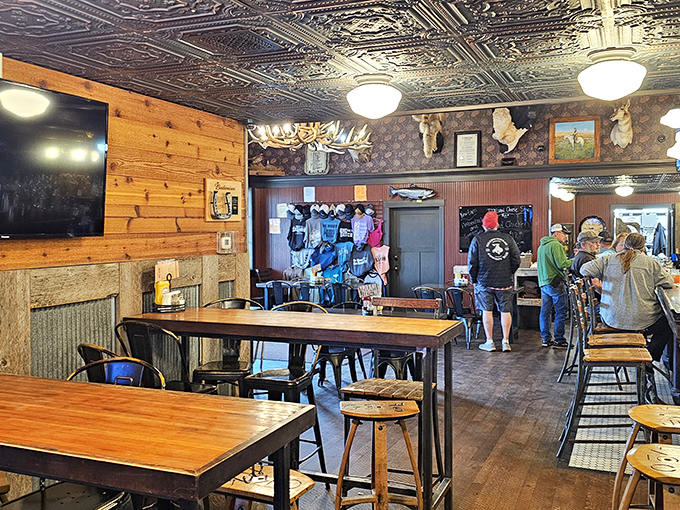 Inside, the pressed tin ceiling and mounted wildlife create that perfect North Dakota ambiance&mdash;where taxidermy meets gastronomy in delicious harmony.