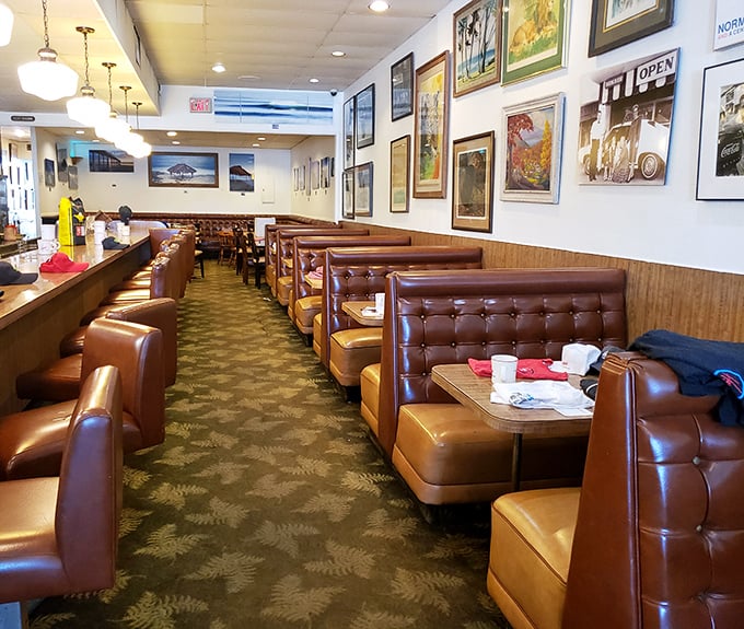 Classic brown booths and walls full of memories&mdash;this is what a real diner looks like before Instagram ruined everything.