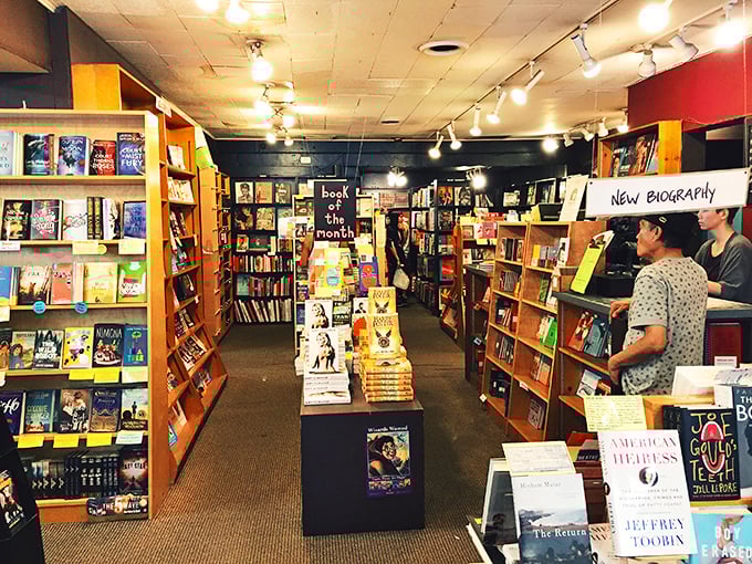 Literary treasure hunters navigate narrow aisles packed with carefully curated selections. In this labyrinth of stories, time becomes wonderfully irrelevant.