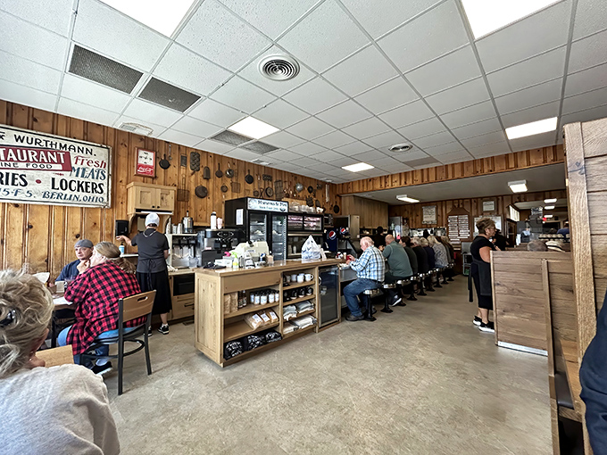 Inside, wood-paneled walls and a bustling counter create the kind of authentic diner atmosphere that no corporate restaurant consultant could ever replicate.