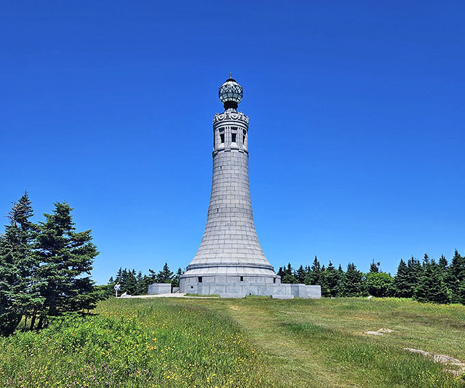 This isn't a wizard's tower from a fantasy novel&mdash;it's the striking memorial that punctuates the landscape with its elegant stone silhouette.