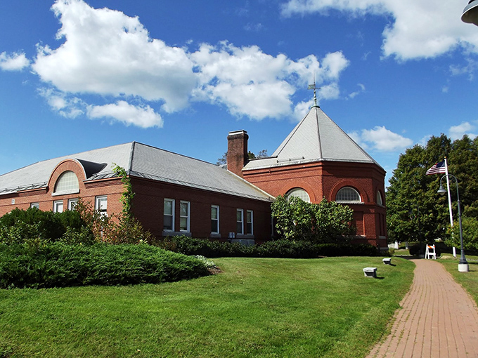 The town's stately public library combines architectural gravitas with small-town charm &ndash; the kind of place where overdue books might be forgiven with a good story.