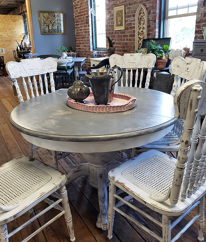 Not just a table, but a time machine to Sunday family dinners past. The distressed finish tells stories that IKEA's offerings never could.