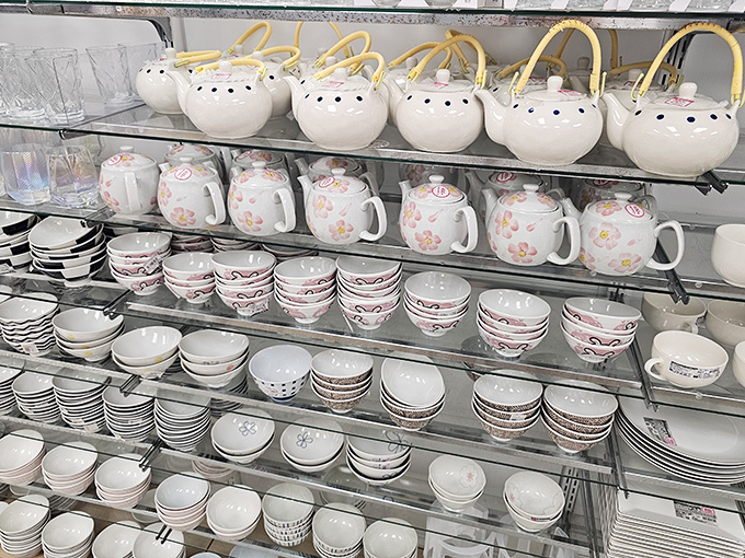 Delicate teapots and perfectly sized bowls await new homes, each promising to elevate your morning matcha ritual.