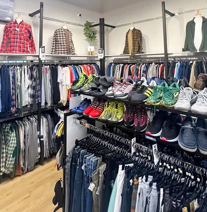 Fashion democracy in action &ndash; designer labels mingle with everyday favorites while shoes stand ready for their second dance.