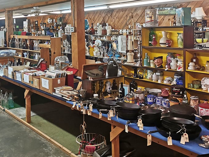 Cast iron heaven! These vintage skillets have cooked thousands of meals and still have centuries of flapjacks and cornbread in their future.