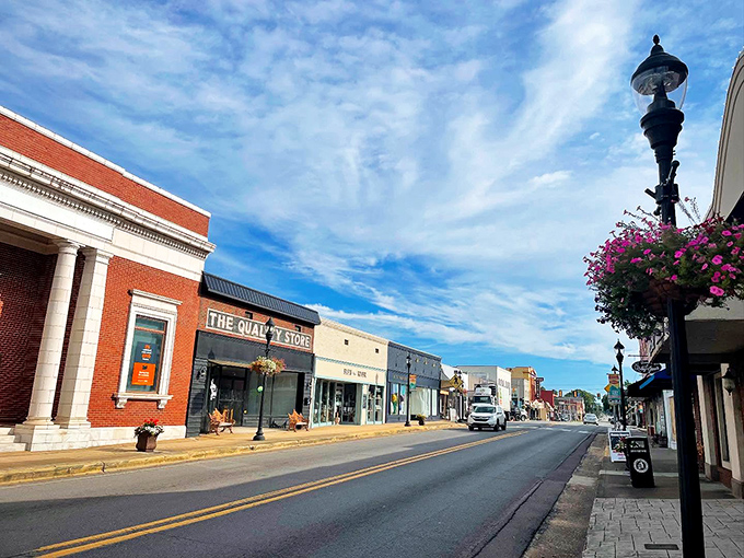 Fort Payne's downtown invites you to park the car and rediscover the lost art of window shopping, where "The Quay" promises discoveries inside.