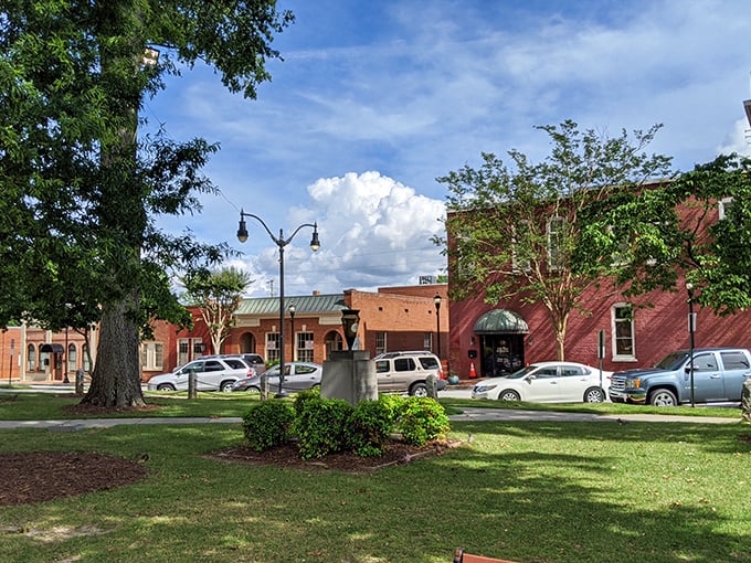 Downtown Monroe's brick facades and charming lampposts create the perfect backdrop for antique hunters who appreciate beauty both inside shops and out.