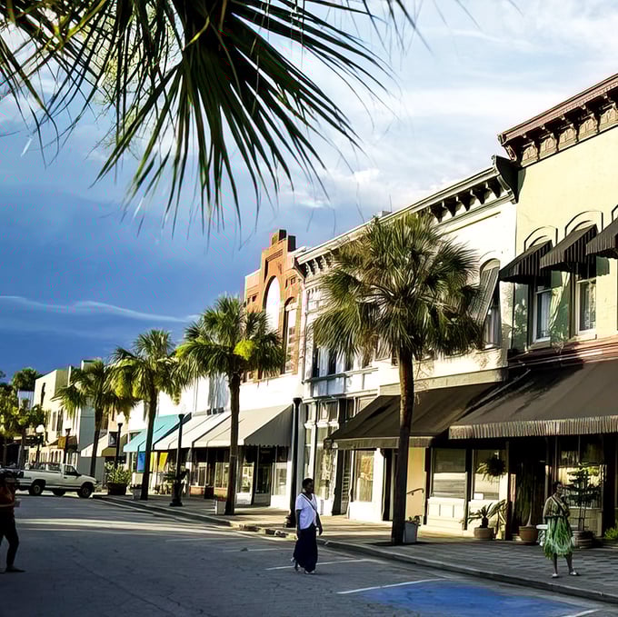Strolling these palm-lined streets feels like walking through a movie set where retirement dreams come with Spanish moss accessories.