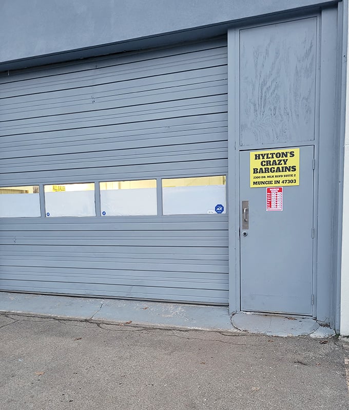 The unassuming entrance to bargain heaven. Like a speakeasy for deal-hunters, only the initiated know what wonders lie behind this door.