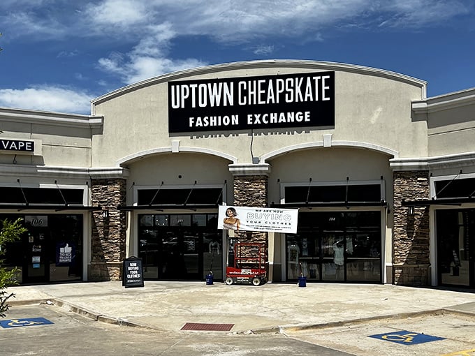 Blue skies and bargain opportunities await behind that stone facade. Your wallet is already breathing a sigh of relief.