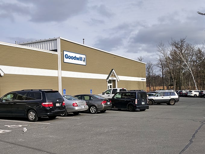 Even on cloudy days, this bargain hunter's paradise shines bright. The full parking lot tells you everything you need to know.