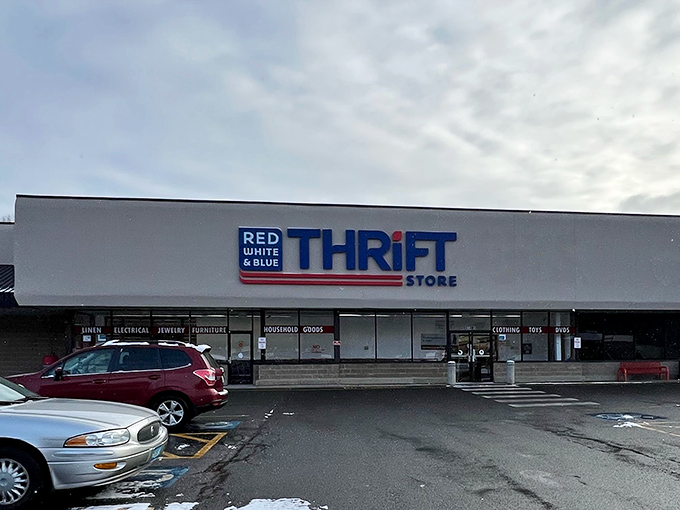 No fancy frills needed when what's inside is the real attraction. This unassuming storefront houses a universe of secondhand wonders.