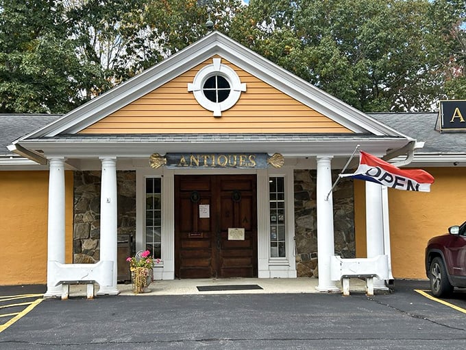 The unassuming yellow colonial exterior belies the wonderland within. Like a time machine disguised as New England architecture.