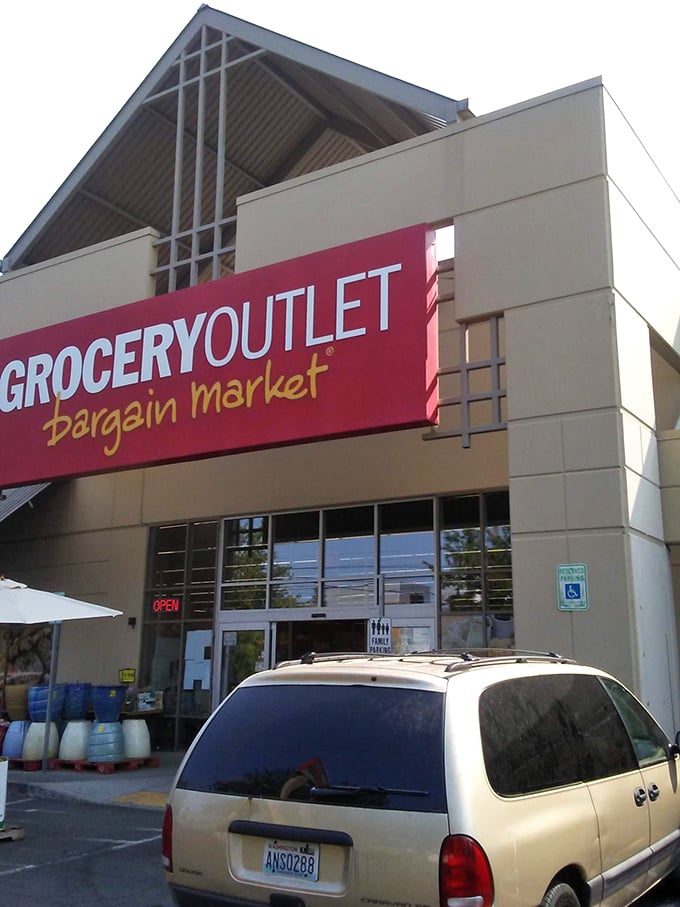 Where bargain hunters begin their quest. This unassuming entrance hides a treasure trove of deals that would make extreme couponers weep with joy.
