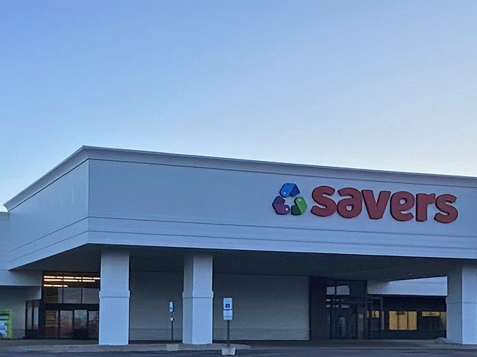 The unassuming exterior hides a universe of possibilities. Like finding the Batcave, but with vintage cardigans instead of gadgets.