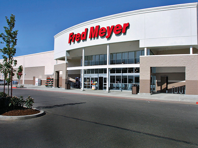 Clean lines and modern architecture make this Fred Meyer location stand out. Even in summer, Alaskans appreciate a climate-controlled shopping paradise.