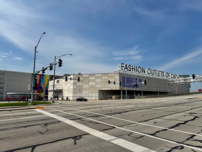 From this angle, the sleek exterior looks less like a mall and more like an art installation dedicated to the religion of retail therapy.