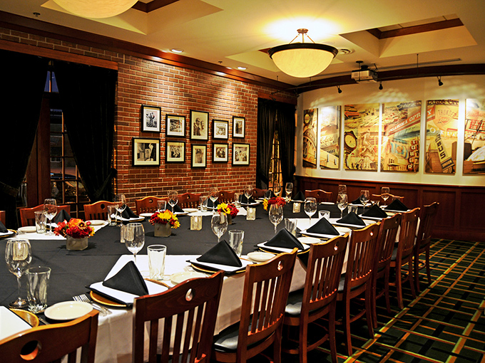 Private dining perfection where baseball memories line the walls and culinary magic happens. The kind of room where deals are made and anniversaries celebrated.