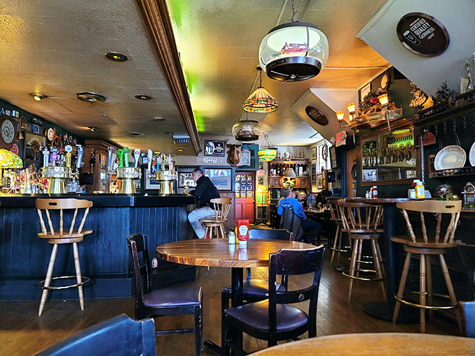 Step inside and time slows down &ndash; dark wood, gleaming bottles, and that unmistakable pub atmosphere that whispers, "Stay awhile, friend."