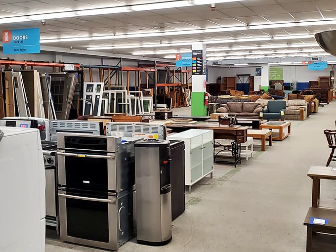 Appliances and furniture stretch as far as the eye can see. It's like IKEA's more affordable, environmentally conscious cousin.
