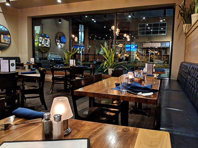 Where rustic meets refined &ndash; polished wood tables and leather booths create the perfect backdrop for food that demands your full attention.