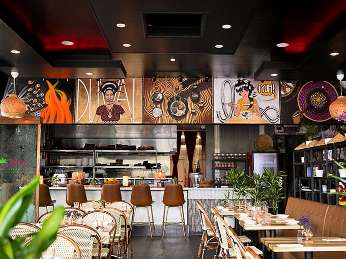 Step inside and feast your eyes on vibrant murals celebrating Filipino culture &ndash; it's like dining inside an art gallery that smells infinitely better.