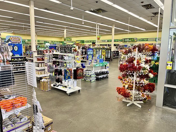 Inside awaits a wonderland of possibilities where fluorescent lighting illuminates aisles that seem to stretch into infinity&mdash;a bargain bazaar where everyone wins.