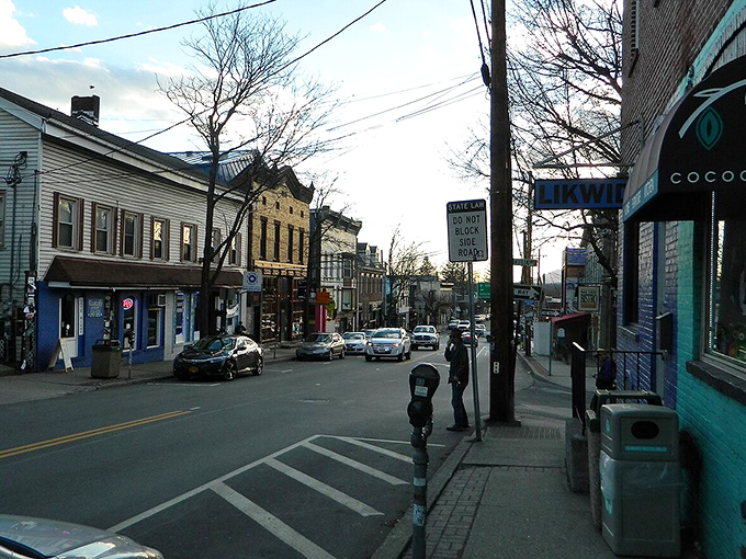 Strolling down New Paltz's Main Street feels like walking through a movie set where every storefront has a story and every restaurant beckons.