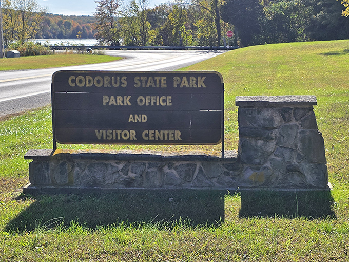 The stone foundation welcomes visitors like an old friend, promising adventures that won't involve checking email or sitting in traffic.