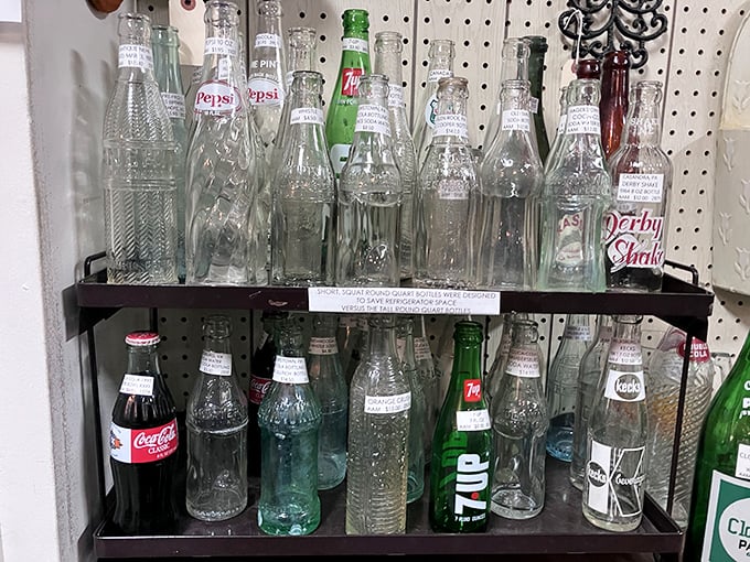 Liquid nostalgia in glass form! These vintage soda bottles aren't just containers&mdash;they're time capsules from an era when "grab a cold one" meant something with real character.