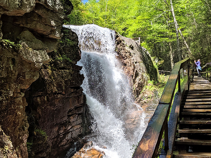 The ultimate natural shower scene. This waterfall has been performing its gravity-defying dance routine long before TikTok made short performances cool.
