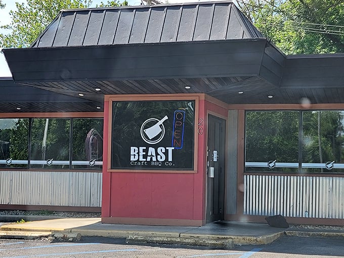 BEAST Craft BBQ Co. (Belleville): That red door isn't just an entrance&mdash;it's a portal to a dimension where calories don't count and napkins are mandatory.