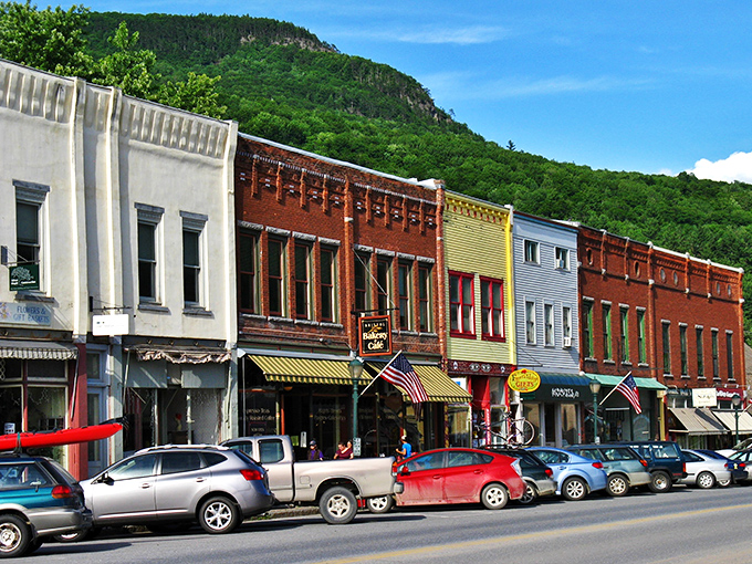 Bristol's colorful downtown could make even a New Englander stop and stare. That mountain backdrop is Mother Nature showing off!