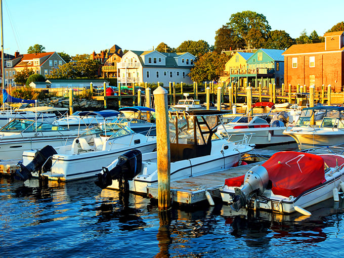Bristol Harbor: where boats gently bob like they're dancing to a slow jazz tune only the tide can hear.