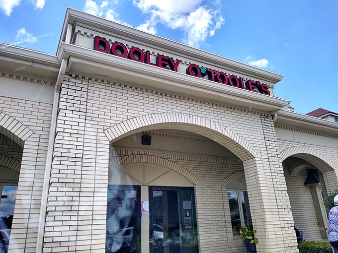 Dooley O'Toole's elegant white brick facade welcomes hungry visitors. Behind those arched windows lies tenderloin perfection.