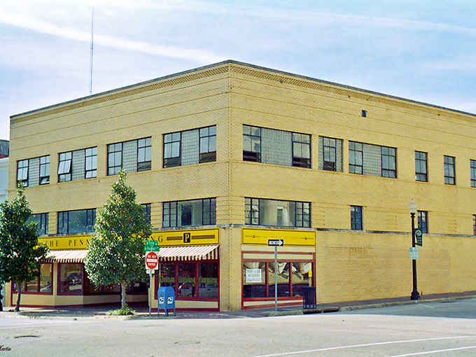 Dothan's yellow brick building stands as a sunny landmark in a downtown where history and modern life blend seamlessly.
