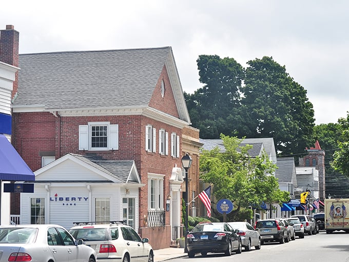 Essex's charming main street looks like it jumped straight out of a Norman Rockwell painting, complete with brick buildings and American flags.