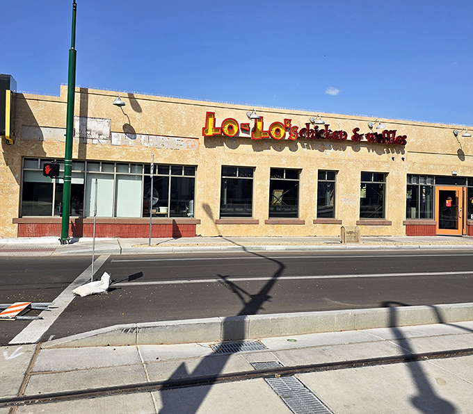 Lo-Lo's storefront promises the kind of chicken and waffle magic that makes breakfast-for-dinner dreams come true.