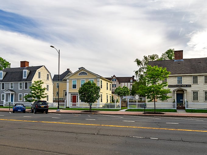Middletown's historic district looks like it jumped straight out of a Norman Rockwell painting, complete with that eye-catching blue building that refuses to blend in.