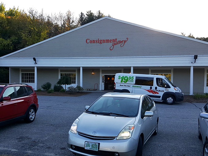 The Consignment Gallery's stately facade hints at the upscale bargains within. Like finding Pottery Barn at yard sale prices!