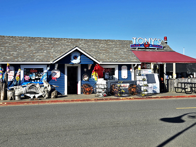Tony's blue fishing shack looks like it was plucked straight from a coastal postcard &ndash; complete with the promise of perfect crab.