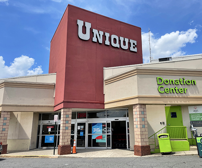 That bold red "UNIQUE" sign isn't kidding - this place delivers exactly what it promises.