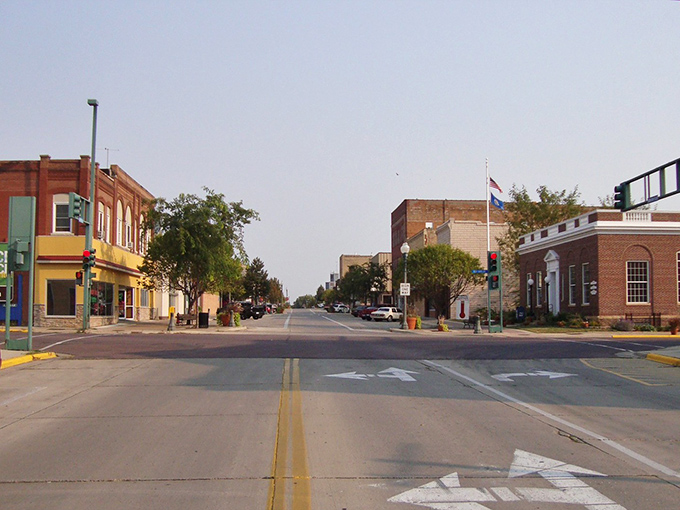 Main Street Americana alive and well in Fairmont. No fancy coffee chains here, just real conversations and affordable living.