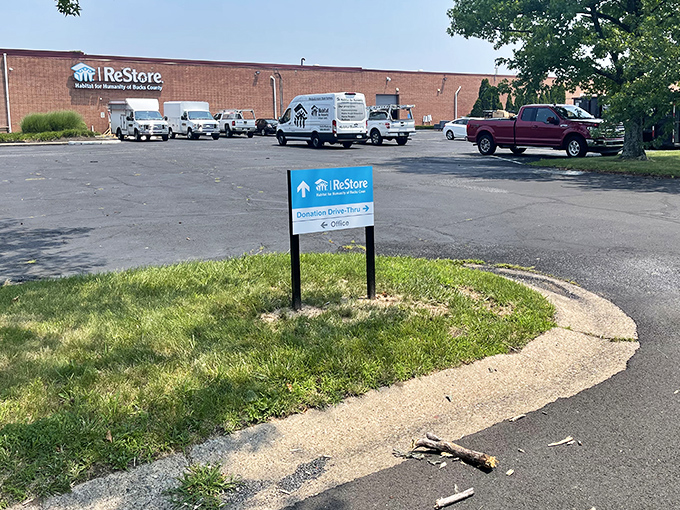 The donation drive-thru area – where one person's "finally getting rid of it" becomes another's "perfect find."