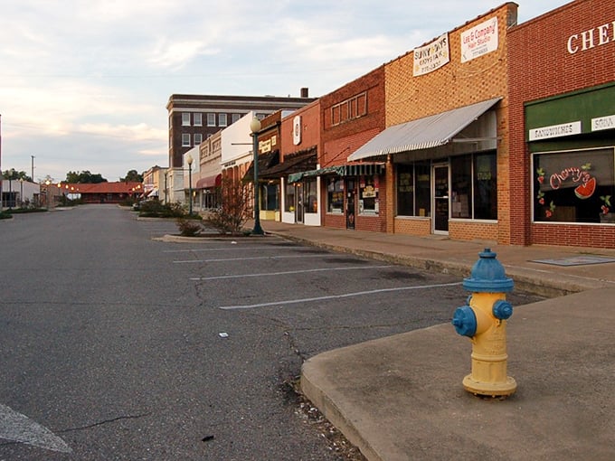 Colorful awnings and classic storefronts give Hope's Main Street the charm of a Norman Rockwell painting come to life.
