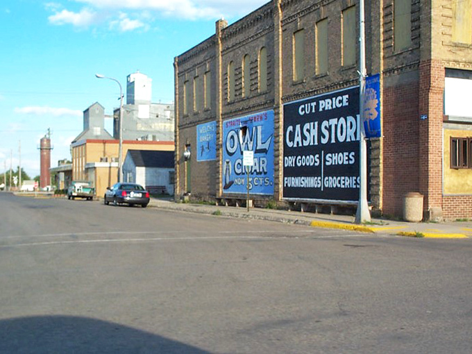 Downtown Park River showcases historic charm and budget-friendly real estate &ndash; no special effects needed.