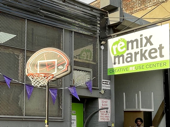 Basketball hoop meets bargain hunting at Remix Market, where creativity and second chances are always in season.