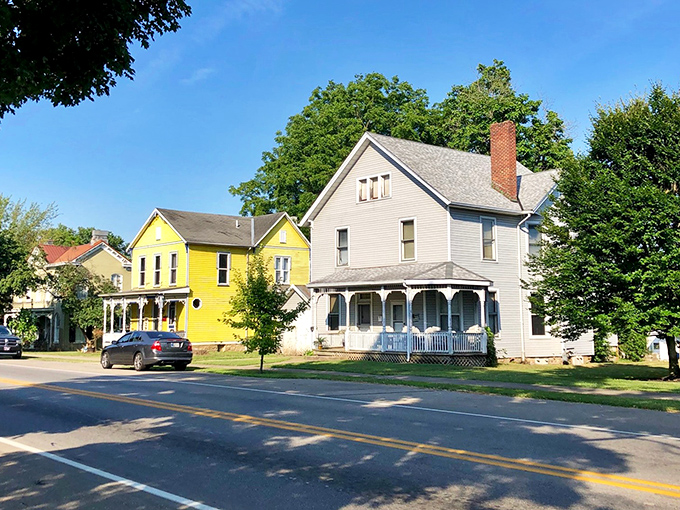 Colorful Victorian homes line Rising Sun's streets, offering front-porch living at prices that won't require a second mortgage.